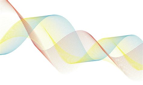 Modern Simple Abstract Seamlees Red Blue Yellow Color Wavy Air Line