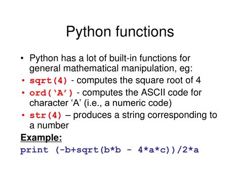 Ppt Introduction To Python Programming With Jes Basics Functions