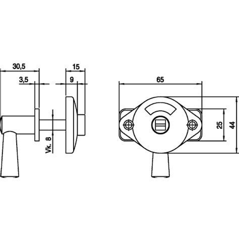 Toilet Badkamer Grendel Nemef 2661 Online Deurbeslagshop