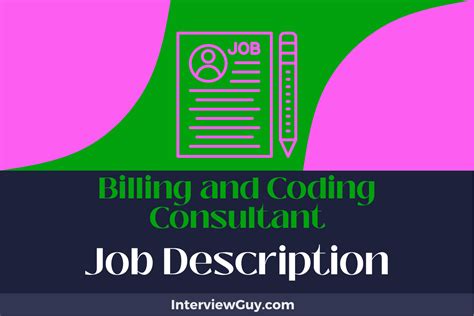 Billing And Coding Consultant Job Description Updated For 2025