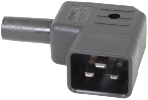 Buy IEC C20 Right Angled Rewireable Connector Comms Express