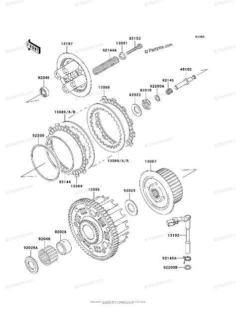 Kawasaki Motorcycle 2004 Oem Parts Diagram For Clutch