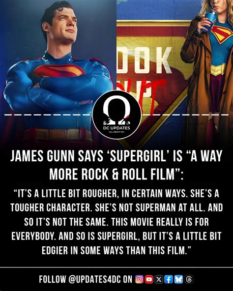 Dc Updates James Gunn Describes Supergirl As A Way More Facebook