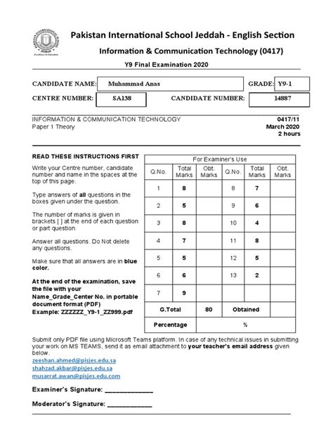 y9 ict final exam paper p1 pdf computer data storage graphical user interfaces