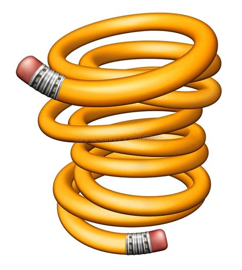 Twisted Pencil Stock Illustration Illustration Of Graphite 267236835