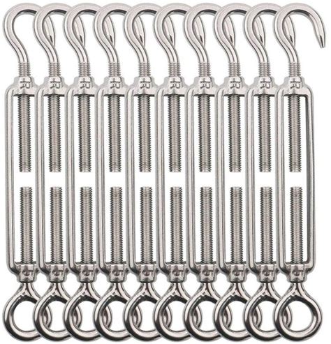 Crrynuo Spanschroef Spanner Draadspanner M5 Haak 304 Roestvrij
