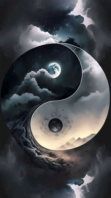 𝒀𝒊𝒏𝒈 𝒚 𝒀𝒂𝒏𝒈 Yin Yang Art Android Wallpaper Art Ying Yang Art