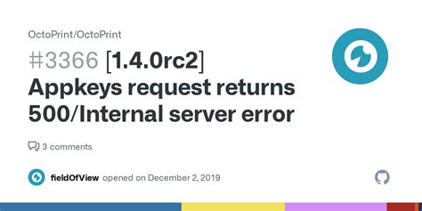 140rc2 Appkeys Request Returns 500internal Server Error · Issue 3366 · Octoprintoctoprint
