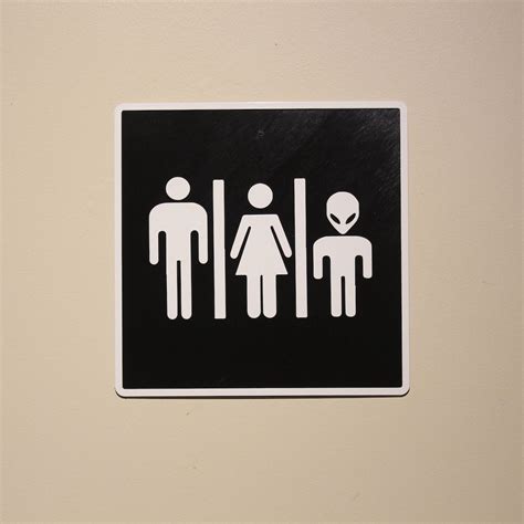 Unisex And Alien Bathroom Sign Funny Humorous Restroom Etsy Artofit