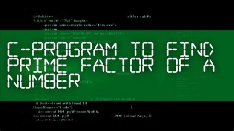 c program to find prime factors of a number coding c language nitian jay youtube