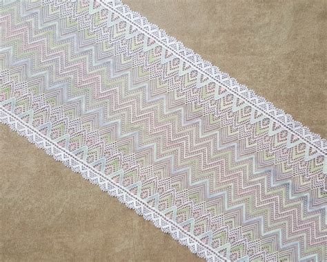Zig Zag Colorful Stretch Lace Apparel Intimate Lace Trim Etsy