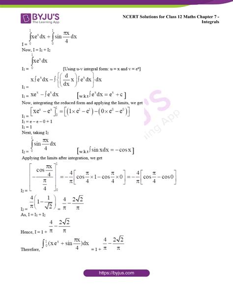 Ncert Solutions For Class 12 Maths Chapter 7 Integrals Exercise 79 Get