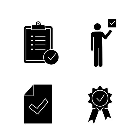 Approve Glyph Icons Set Verification And Validation Task Planning Voter Document