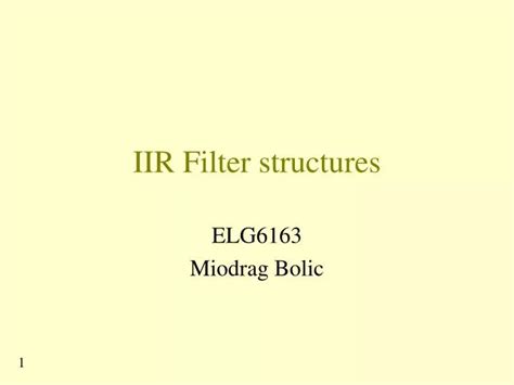 PPT IIR Filter Structures PowerPoint Presentation Free Download ID