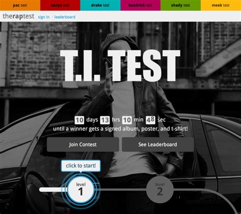 The Rap Test Launches Their T I Test