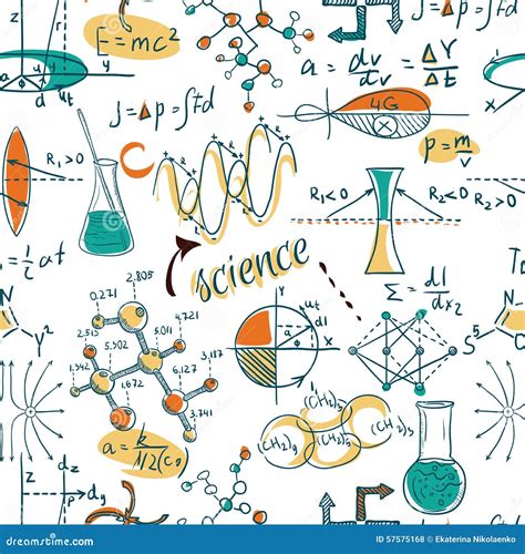 Back To School Science Lab Objects Doodle Vintage Style Sketches