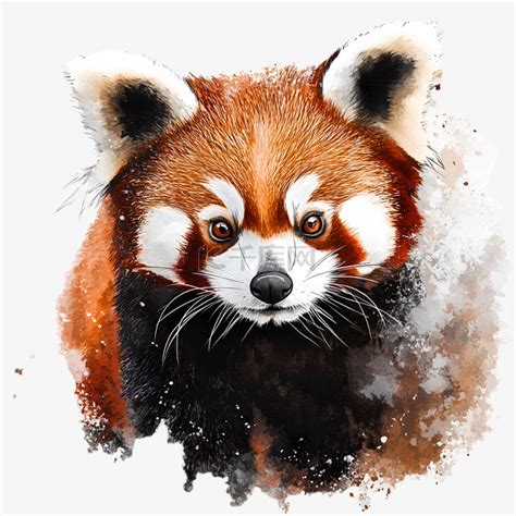 水彩小熊猫素材图片免费下载 千库网
