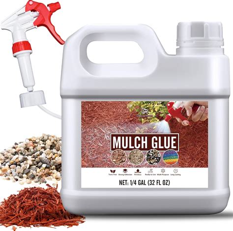 Mulch Glue 0 5 Gallon Landscape Adhesive Gravel Binder Glue With Applicator For Landscaping