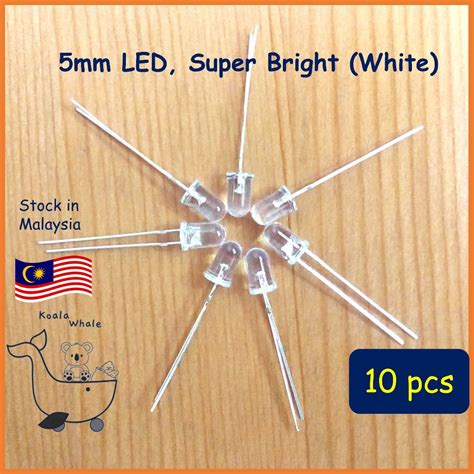 PCS Mm Super Bright LED White Shopee Malaysia