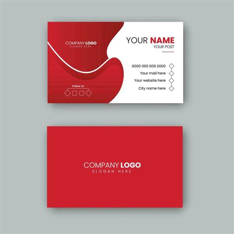 Corporate Red Color Business Card Design Template 35303209 Vector Art