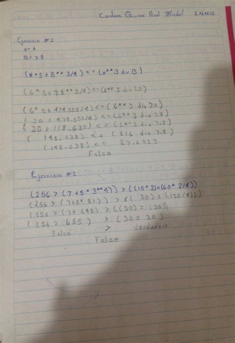 Ejercicios Con Operadores