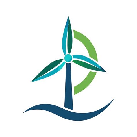 Wind Turbine Logo Design Vector Art And Illustration Premium Ai