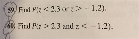 Solved Find P Z 1 2 Find P Z 2 3 And Z