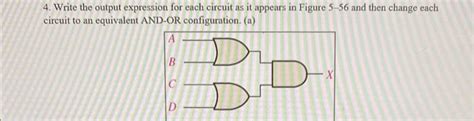solved 4 write the output expression for each circuit as it