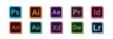 All Adobe Icons 8768344 Vector Art At Vecteezy