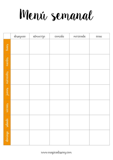 Planificador Semanal Descargable