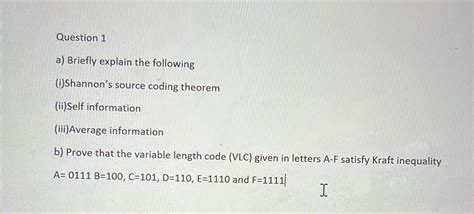 solved question 1 a briefly explain the following