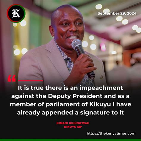 The Kenya Times On Linkedin As A Member Of Parliament Of Kikuyu I Have Already Appended A