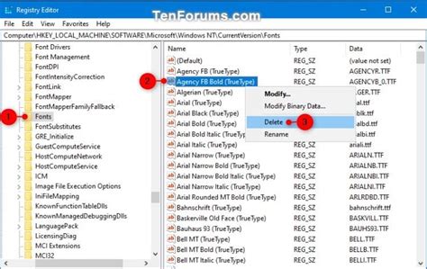 Delete And Uninstall Fonts In Windows 10 Tutorials