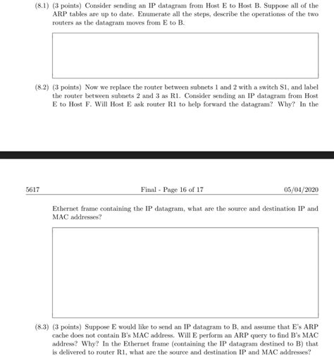 Solved A E B D Subnet 1 Subnet 3 Subnet 2 Written Questions Chegg Com