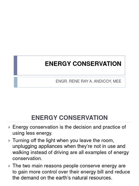 Energy Conservation Pdf Energy Conservation Efficient Energy Use