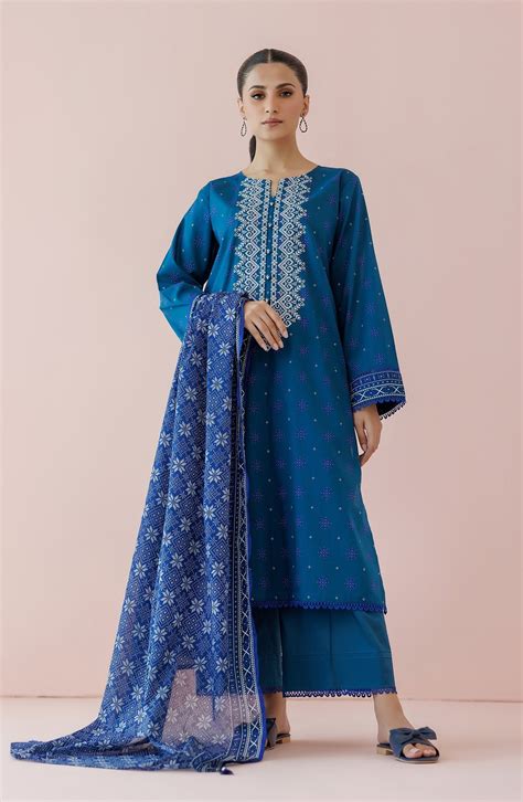 Orient 3 Piece Embroidered Lawn Suit Otl 24 074u Teal House Of Faiza