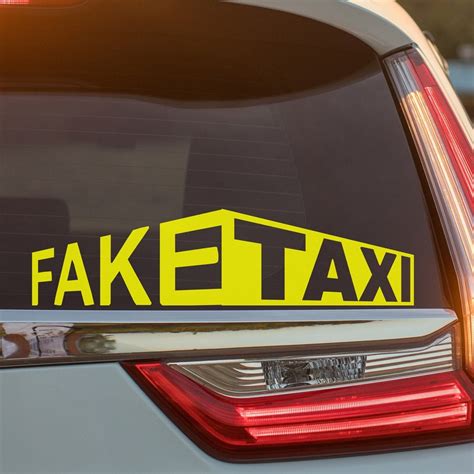Fake Taxi Decal Etsy Uk