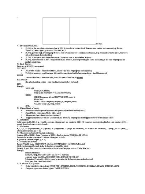 Pl Sql Pdf Pl Sql Parameter Computer Programming