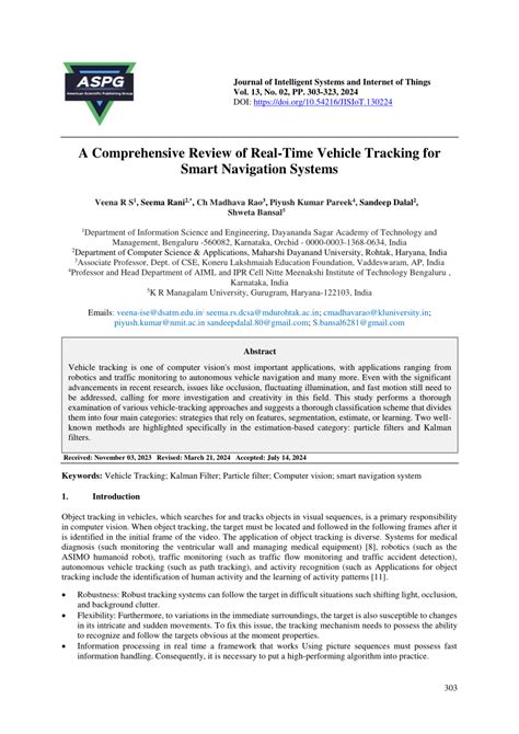 PDF A Comprehensive Review Of Real Time Vehicle Tracking For Smart Navigation Systems