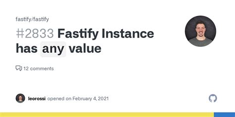 Fastify Instance Has `any` Value · Issue 2833 · Fastifyfastify · Github