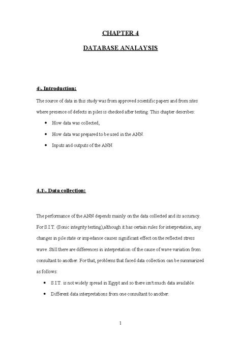 Database Master Science CHAPTER 4 DATABASE ANALAYSIS 4 Introduction The Source Of Data In