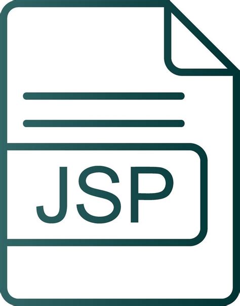Jsp File Format Line Gradient Icon 43744694 Vector Art At Vecteezy