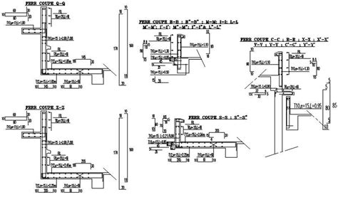 Design Of Reinforcement Details Of Coping In AutoCAD 2D Drawing CAD
