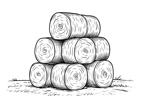 Printable Hay Bale To Color Coloring Page