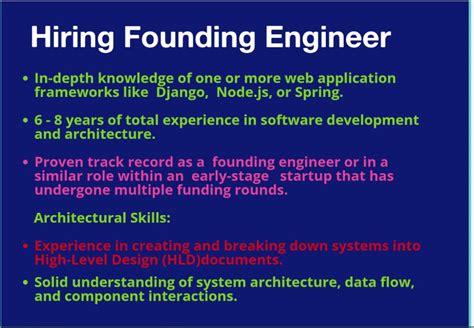 Umesh Kumar On Linkedin Hiring Founding Engineer Key Responsibilities Design And Architect