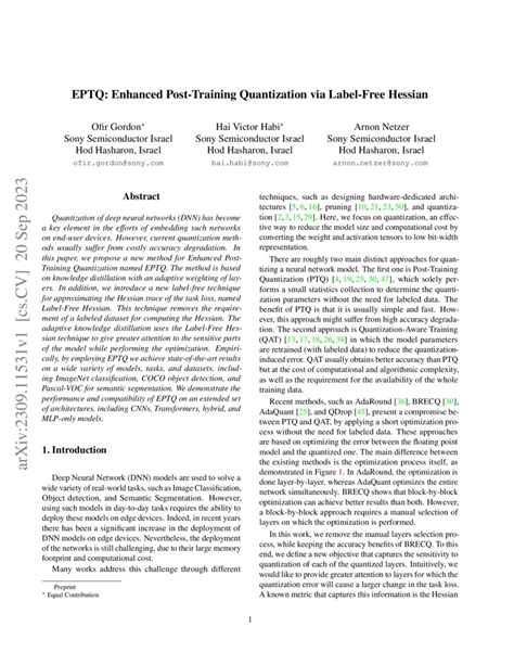 Eptq Enhanced Post Training Quantization Via Label Free Hessian Deepai