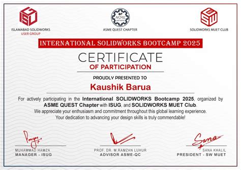 Solidworks Cad Simulation Continuouslearning Engineering Asme Kaushik Barua