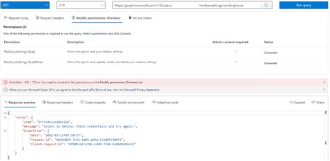 Graph Api Permissions Issue Microsoft Qanda