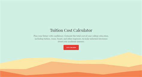 Tuition Cost Calculator Template Outgrow