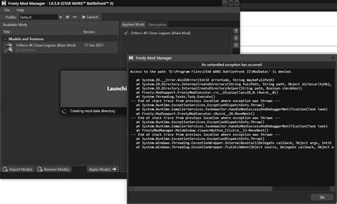 Frosty Mod Manager Unhandled Exception Has Occurred Ulsdaus